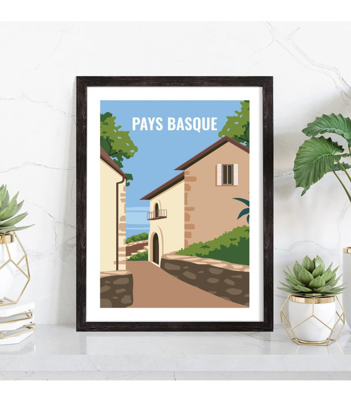 Affiche Pays Basque vintage